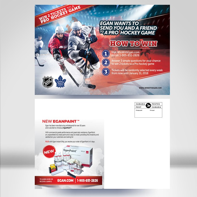Design a postcard for a chance to win Pro Hockey tickets | Postcard ...
