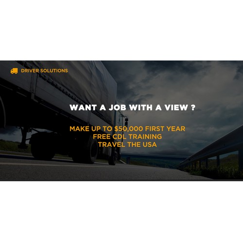 Create a Facebook Ad for a Truck Driver Training Company | Banner ad ...