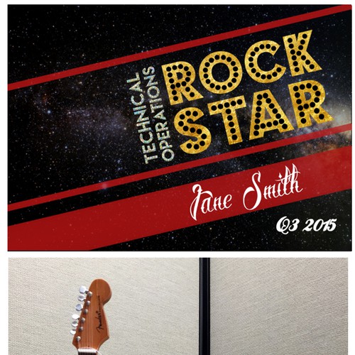 Award Insert for a Rockstar | Card or invitation contest