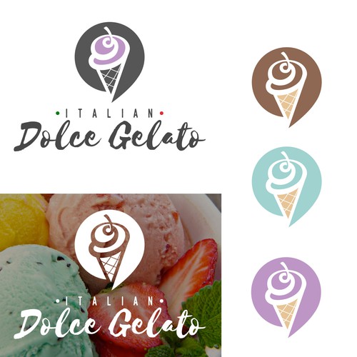 Italian GELATO !!! [ Italian Dolce Gelato ] ♥‿♥ | Logo & business card ...