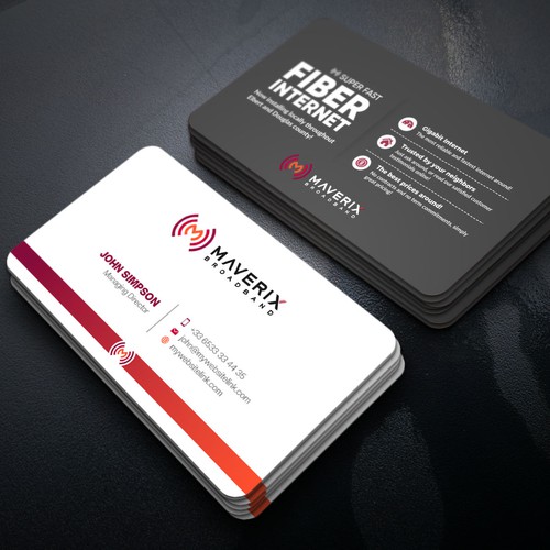 Local fiber isp in need of business cards! | Business card contest ...