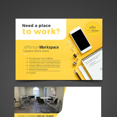 Direct Mail Campaign Coworking Space | Postcard, flyer or print contest