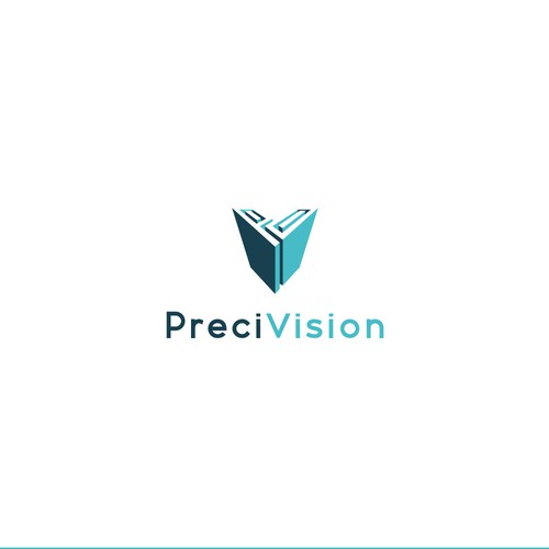 Design a modern logo for PreciVision (Precise Vision), a precise 3D ...