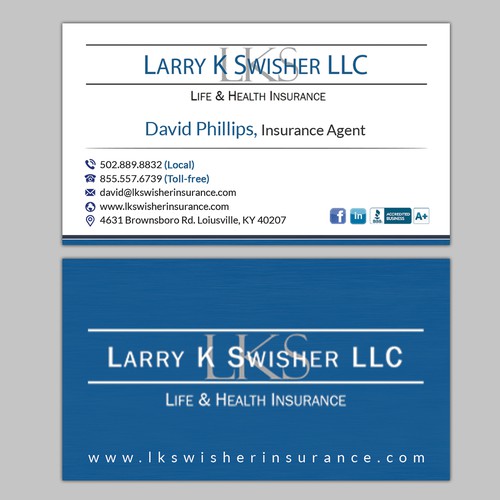 Simple but elegant design for an insurance agency | Business card contest