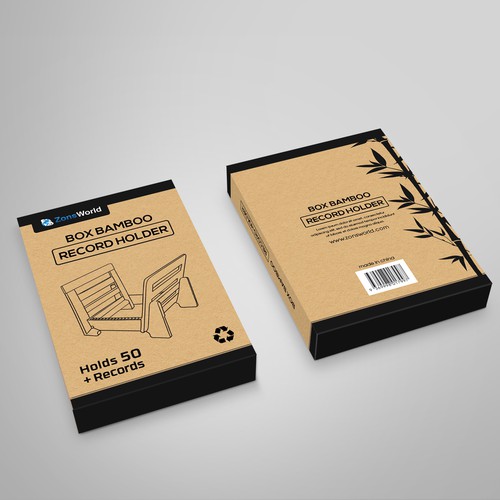 Create an edgy box for a bamboo record holder | Product packaging contest