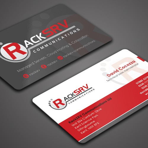Crisp, clean business card for Internet Hosting Provider | Business ...