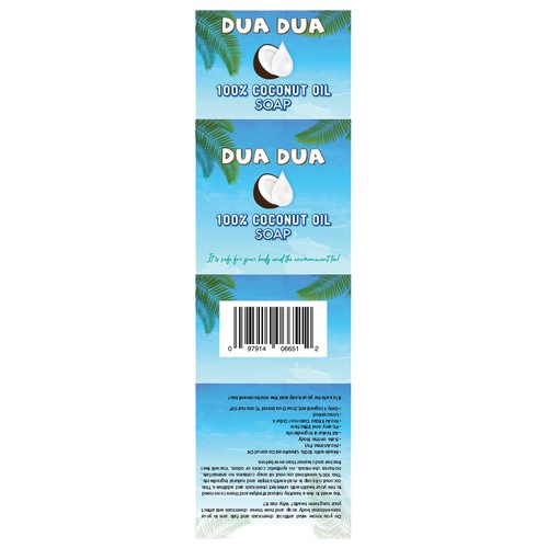 Dua dua 100% coconut oil soap | Product label contest | 99designs