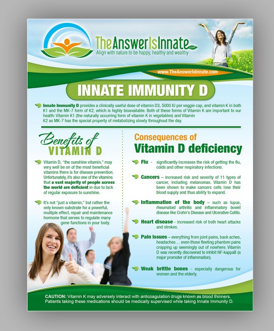 I need a FABULOUS 1 page Sales Flyer for a Vitamin D Supplement ...