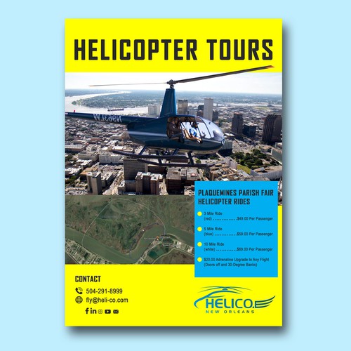 Helicopter Rides Poster | Poster contest
