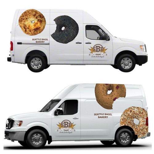 Seattle Bagel Delivery Van | Car, truck or van wrap contest