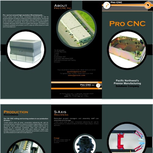 Help Pro CNC with a new brochure design | Brochure contest