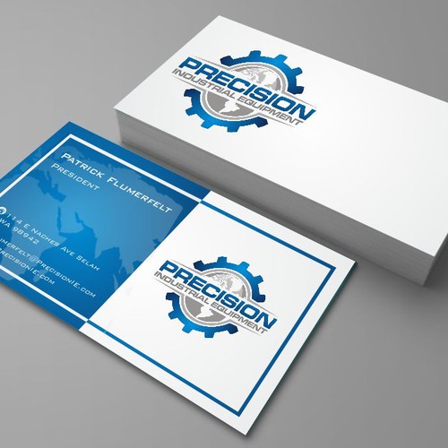 Precision Industrial Equipment Business Card Design | Business card contest