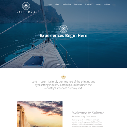 Designs | Create a beautiful dreamlike landing page for a luxury travel ...