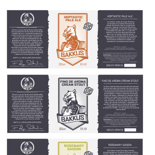 Designs | product label for BAKKUS | Product label contest