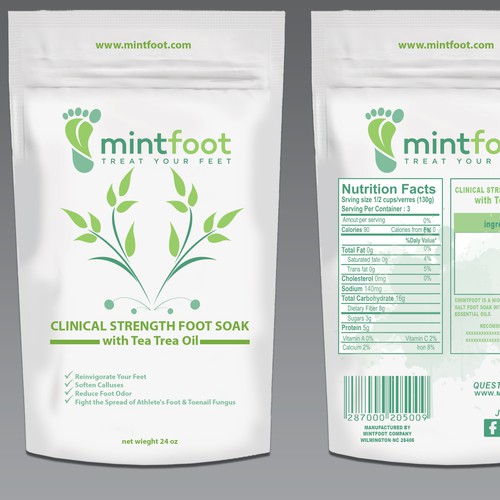 Designs | Design a Memorable Pouch Package for a Sea Salt Foot Soak by ...
