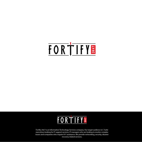 Create a logo for IT Services company Fortify 24x7 | Logo design contest
