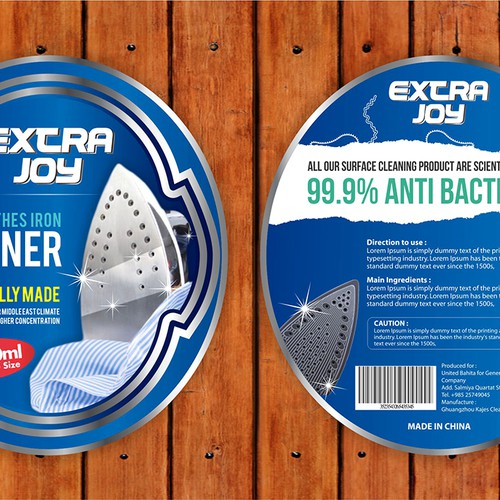 Designs | Design a capturing & informative label for a quirky cleaning ...