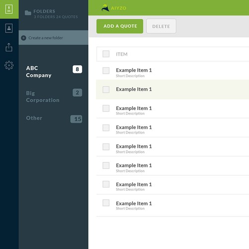 UI/UX Design for a Price Quoting Software | Other web or app design contest