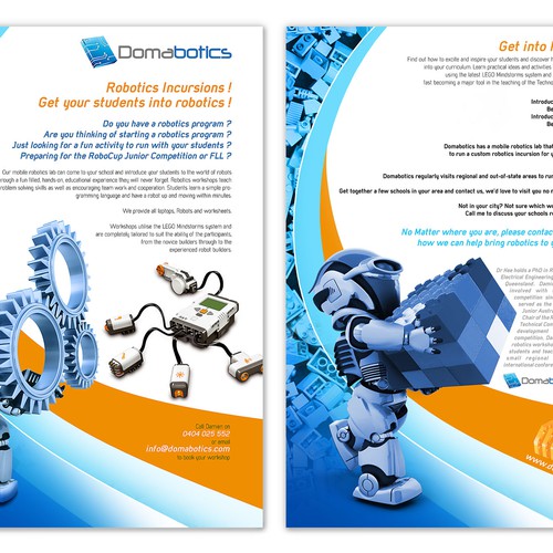 Flyer for Robotics classes | Print or packaging design contest