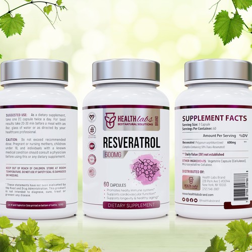 Designs | New Brand Health Supplement Brand Label Design | Product ...