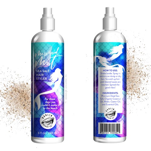 Design for salt water hairspray bottle with Mermaid scales! | Product ...