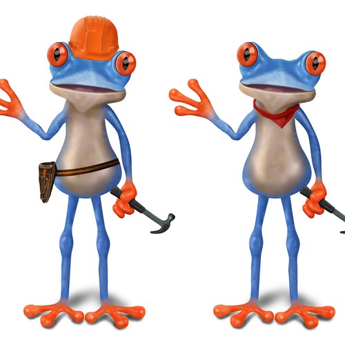 Create a fun & professional 3D Blue Frog Mascot | Illustration or ...
