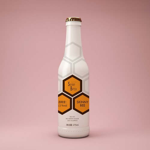 Designs | Skinny Bee vodka soda - updated packaging | Product packaging ...