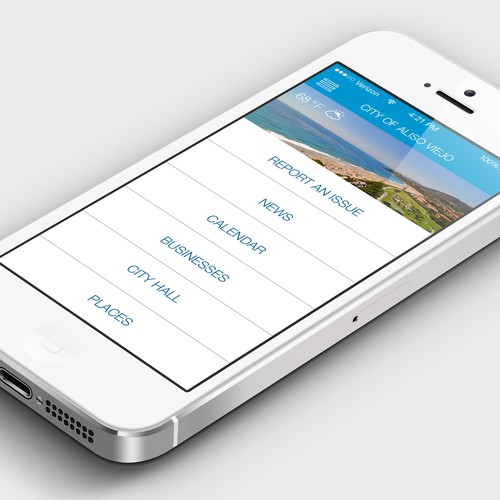 Create a mobile app home screen that will connect people with local ...