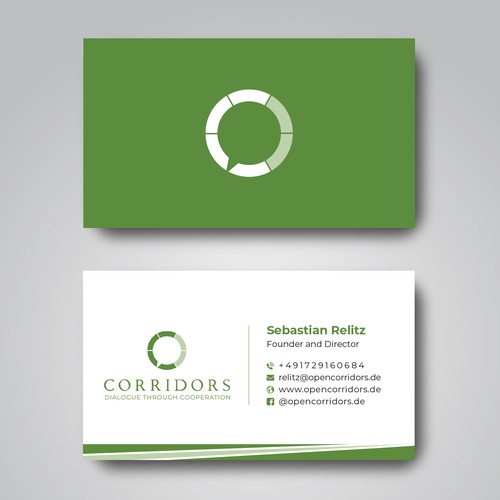 Modern business card for NGO; Logos available | Business card contest