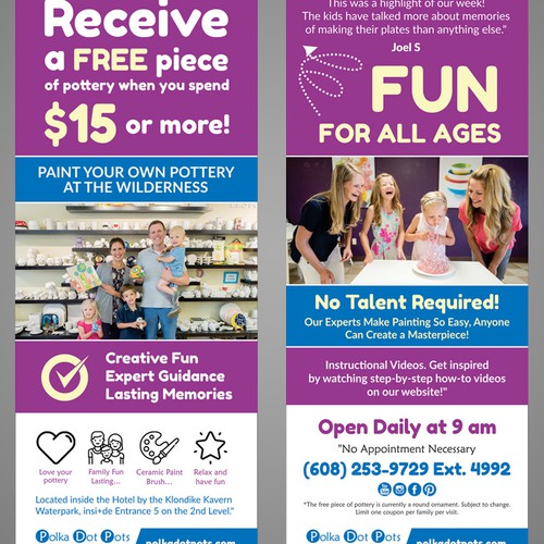 Design a fun and exciting flyer for Polka Dot Pots Pottery Studio ...