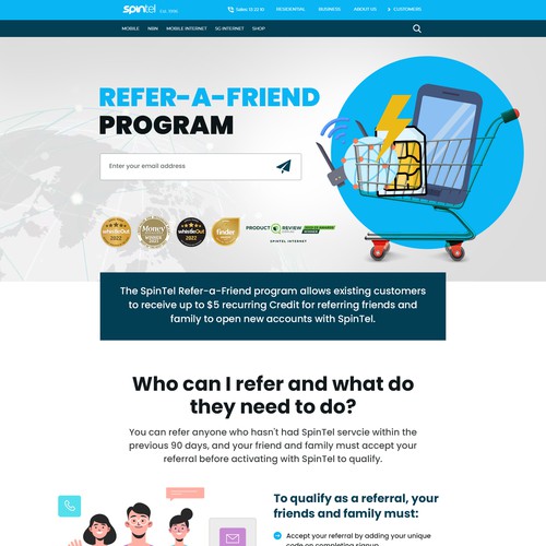 Designs | Refer a Friend | Landing page design contest