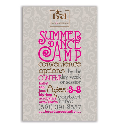 Designs | New postcard or flyer wanted for Boca Dance Studio | Postcard ...