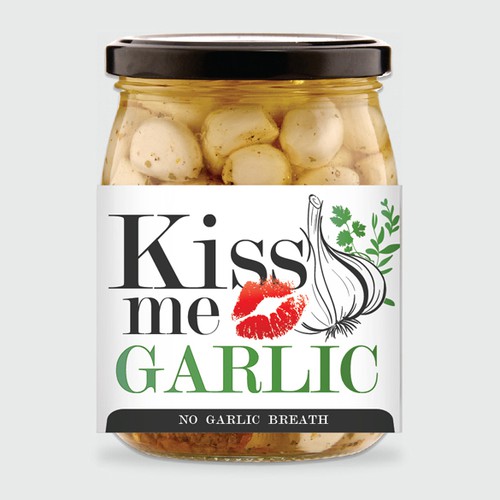 Fresh breath garlic jar labels | Product label contest