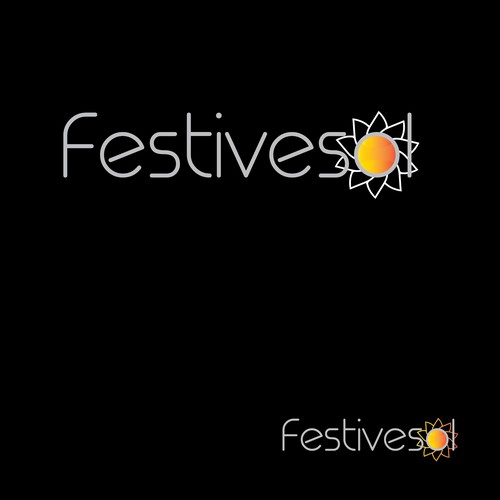 Create a modern, nature-inspired logo for solstice company Festive Sol ...
