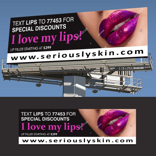 Lip filler Billboard for Medical Spa | Signage contest