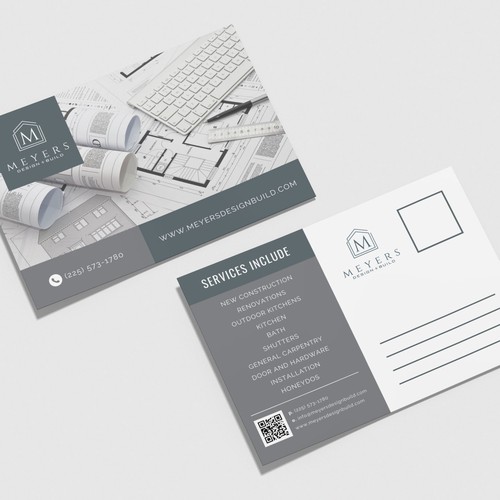 Designs | Postcard to introduce new construction company to the public ...