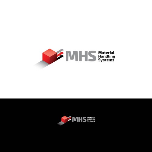 Create a clean, high-tech logo for MHS, Material Handling Systems ...