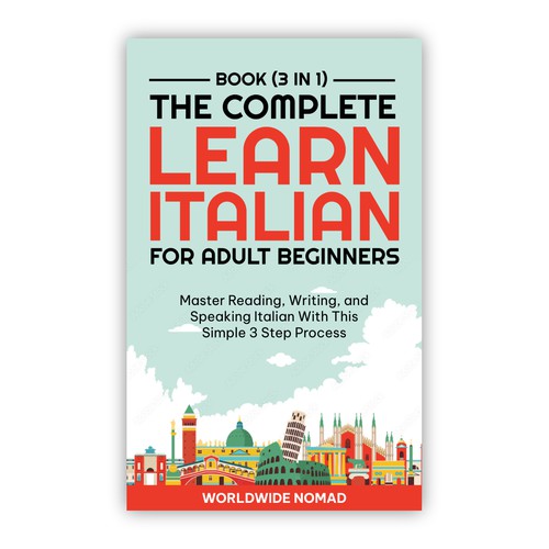 Designs | Creative cover for teaching Italian | Book cover contest