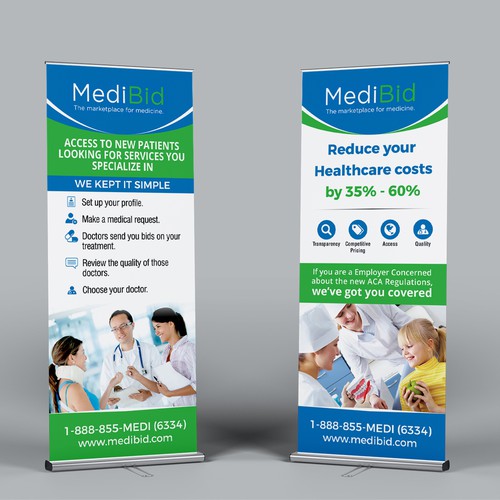 Pop up banners for healthcare trade show | Signage contest