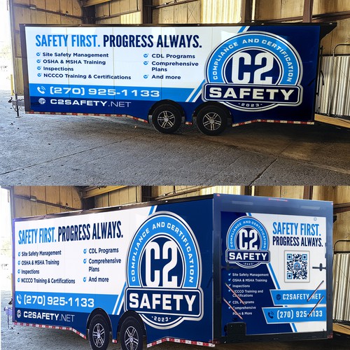 Designs | FULL Trailer Wrap - Construction Safety Company | Car, truck ...