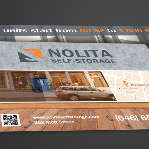 Create a captivating marketing flyer for Nolita Self-Storage | Postcard ...