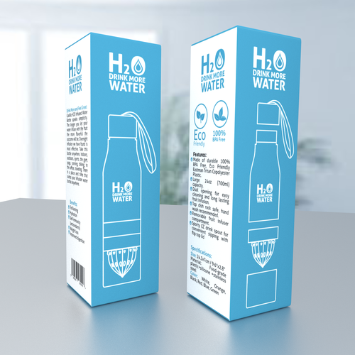 Box for Fruit infused water bottle | Product packaging contest