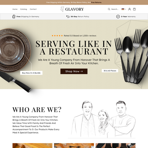Designs | Complete Shopify Redesign for a Minimalist Kitchenware Store ...