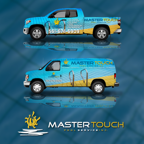 Designs | Pool Service Company needs A beautiful CAR WRAP - 2 Vehicles ...