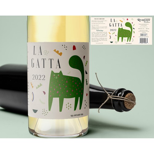 Designs | New fun "cat" wine label for female consumers | Product label ...