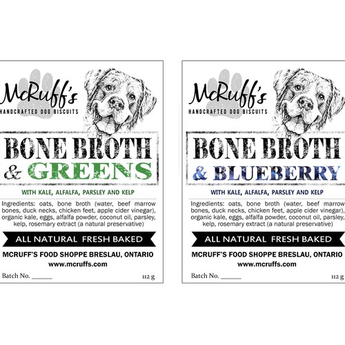 Design a farmer's market label for handcrafted dog biscuits | Product ...