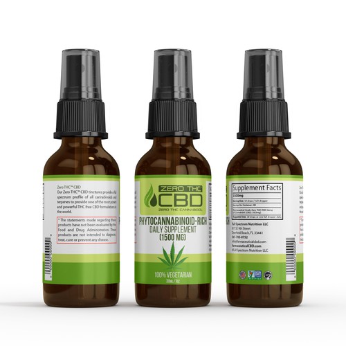 Label for CBD Tincture / +other products post contest | Product label ...