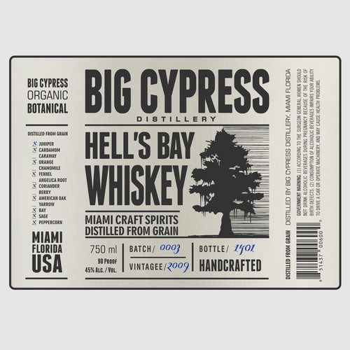 Label for craft Whiskey or Gin bottle | Product label contest
