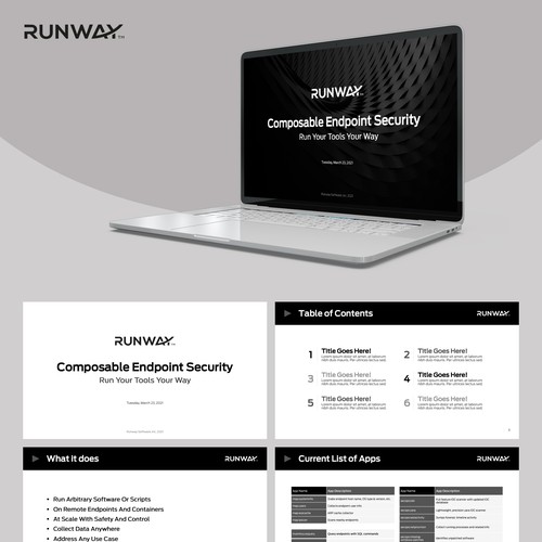 Designs | Powerpoint template for Runway Software | PowerPoint template ...