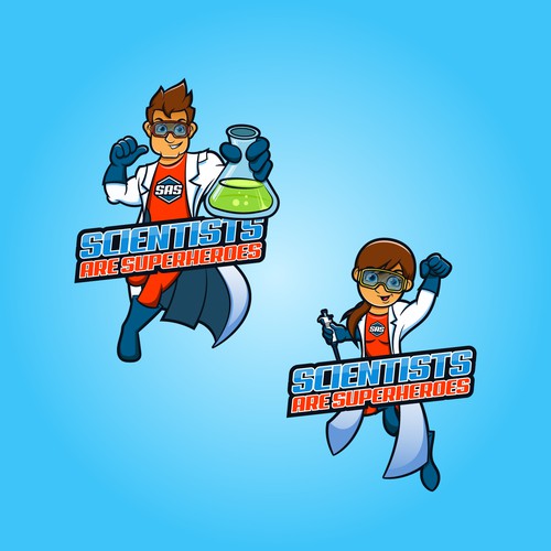 Create a cool design -- Scientists Are Superheroes | Logo design contest
